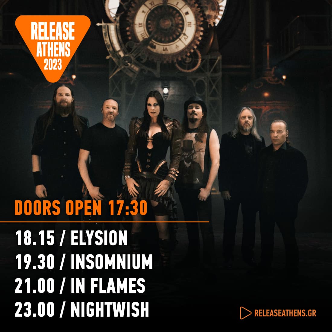 Συναυλία: Release Athens: Nightwish, In Flames, Insomnium, Elysion ...