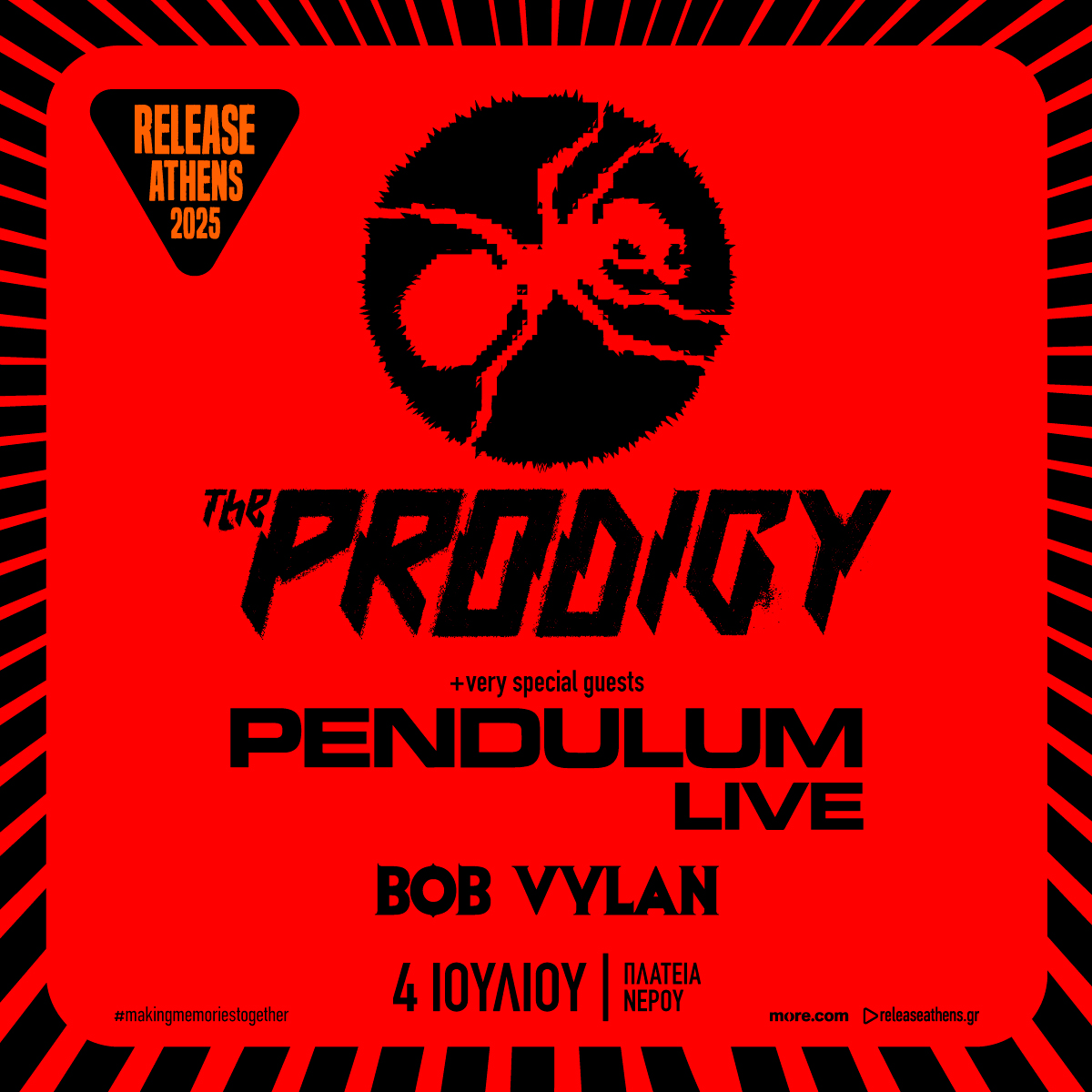 Συναυλία: Release Athens: The Prodigy, Pendulum, Bob Vylan @ Πλατεία Νερού, Ολυμπιακός Πόλος ...