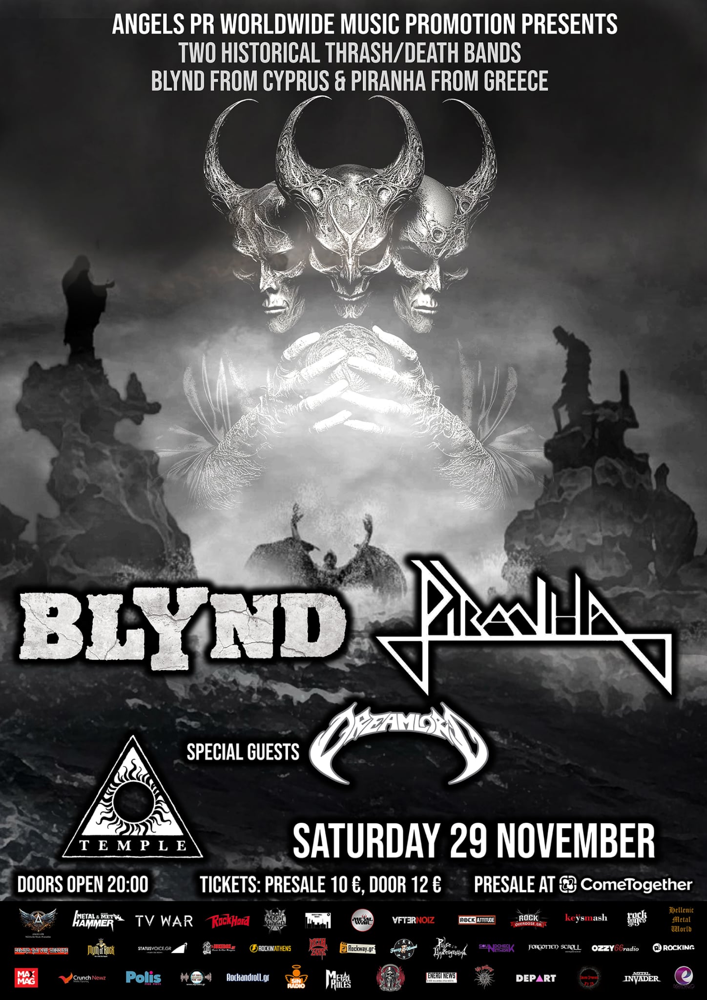 Συναυλία: Blynd, Piranha, Dreamlord @ Temple Athens, Αθήνα