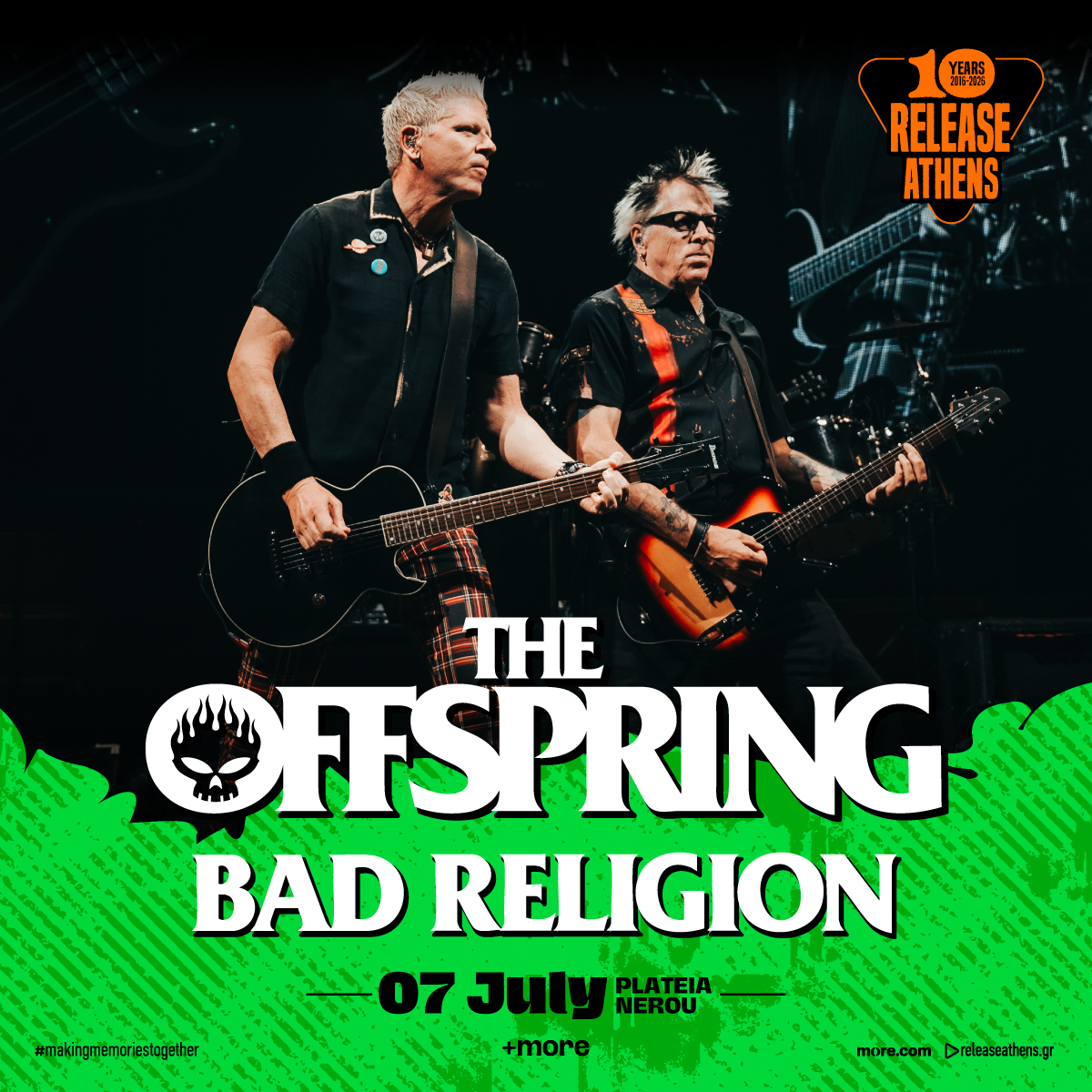 Συναυλία: Release Athens: Offspring, Bad Religion κ.α. @ Πλατεία Νερού ...